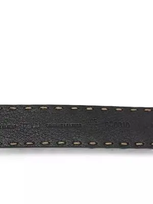 Fendi Horse Buckle Leather Belt