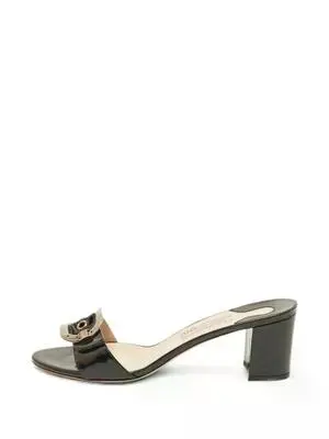 FERRAGAMO Buckle-strap Block Heel Sandals