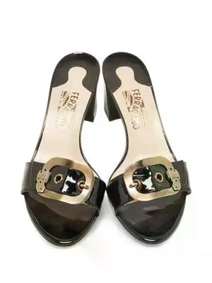 FERRAGAMO Buckle-strap Block Heel Sandals