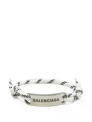 Balenciaga Logo-plate Cord Bracelet