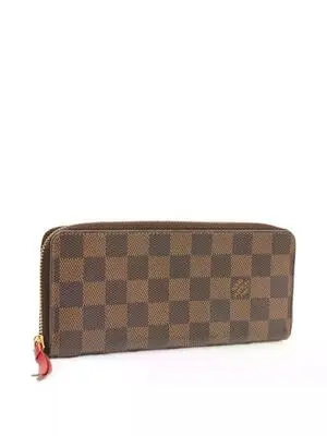 LOUIS VUITTON Clemence Damier Ebene Wallet - Brown