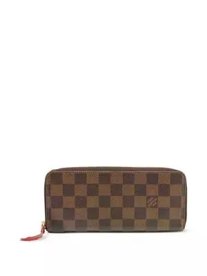 LOUIS VUITTON Clemence Damier Ebene Wallet - Brown