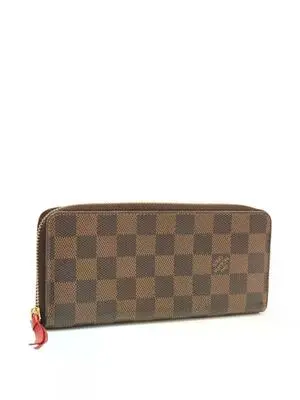 LOUIS VUITTON Clemence Damier Ebene Wallet - Brown