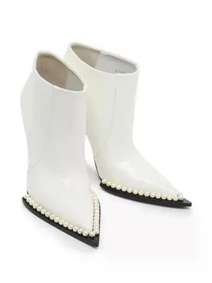 Dolce & Gabbana Dardinale Pearl-embellished Ankle Boots