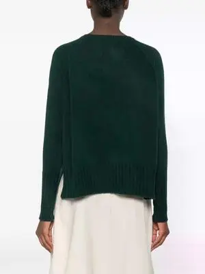 BEYOU Ribbed-trim Long-sleeve Sweater