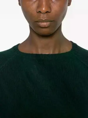 BEYOU Ribbed-trim Long-sleeve Sweater