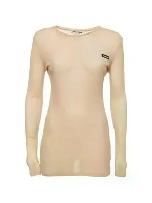 Miu Miu Long-sleeve Jersey T-shirt