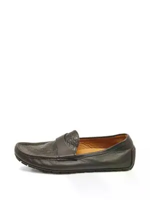 Gucci Leather Microguccissima Driver Loafers