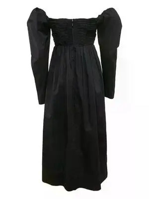 Aje Cotton Puff Sleeve Bow Midi Dress
