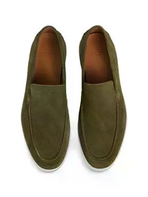 HACKETT LONDON Martins Hand-stitched Suede Loafers