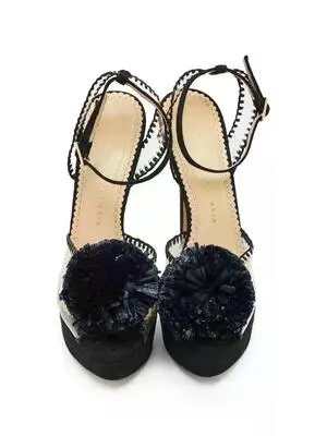 CHARLOTTE OLYMPIA Pomeline Pom-pom Platform Stiletto Sandals