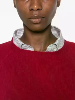BEYOU Long-sleeve Ribbed-trim Sweater