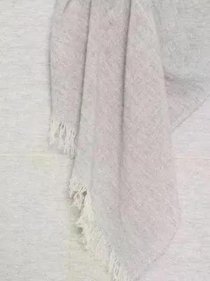D'ANIELLO Checked Fringed-edge Scarf