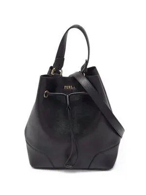 Furla Stacy Drawstring Bucket Bag - Black