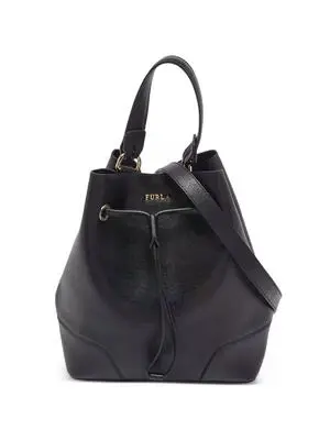 Furla Furla Stacy Drawstring Bucket Bag Black