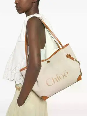 Chloé Clover Canvas Tote Bag - Neutrals