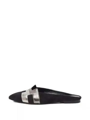 Hermès Roxane Mules With Metallic Trim