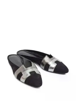 Hermès Roxane Mules With Metallic Trim