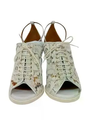 Givenchy Lace-patterned Lace-up Stiletto Sandals