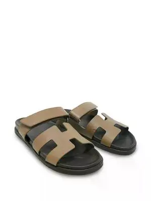 Hermès Chypre Touch-strap Sandals With Cut-out H Detail - Brown