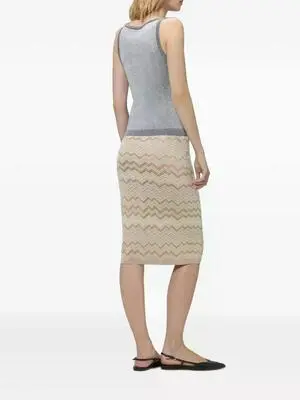 Missoni Chevron Wool And Viscose Mini Skirt