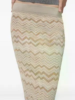 Missoni Chevron Wool And Viscose Mini Skirt