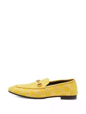 Gucci Jordaan Horsebit Loafers - Yellow