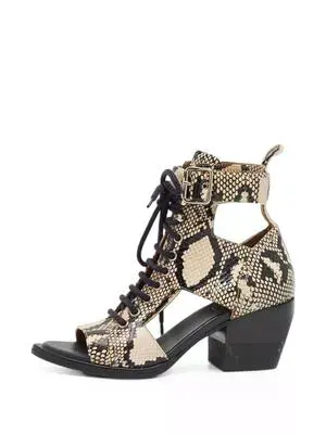 Chloé Rylee Python-effect Ankle Boots