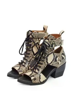 Chloé Rylee Python-effect Ankle Boots