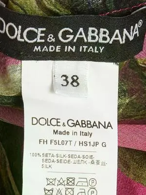Dolce & Gabbana Fig-print Pussy-bow Blouse