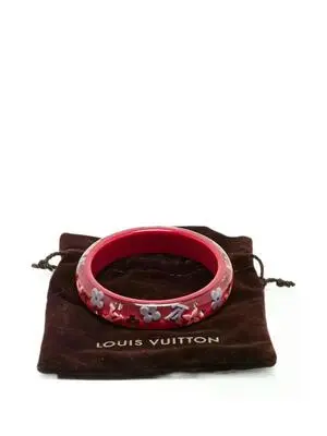 LOUIS VUITTON Monogram Inclusion Bangle - Red