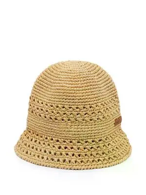 Miu Miu Crochet Logo-detail Bucket Hat
