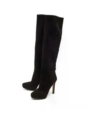 Prada Suede Knee-high Stiletto Boots
