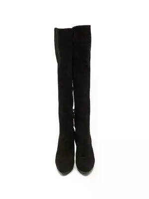 Prada Suede Knee-high Stiletto Boots