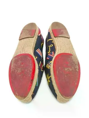 CHRISTIAN LOUBOUTIN Galia Espadrille With Embroidered Crest Patch
