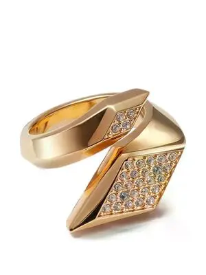 Versace Blade Crystal Ring - Gold