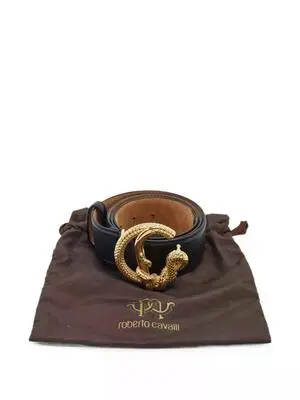 Roberto Cavalli Snake-buckle Belt - Black
