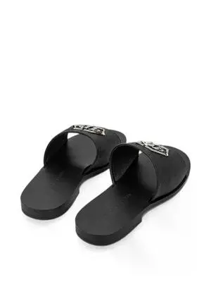 Philipp Plein Big Hexagon Leather Sandals