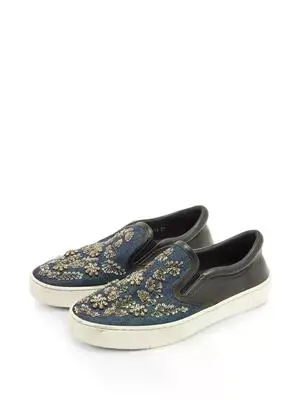 Dior Happy Crystal Embellished Slip-on Sneakers