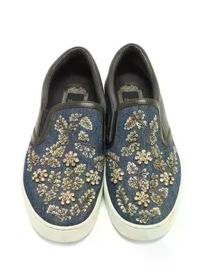 Dior Happy Crystal Embellished Slip-on Sneakers