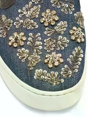 Dior Happy Crystal Embellished Slip-on Sneakers