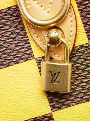 LOUIS VUITTON Speedy Bandoulière Damier Pop Tote Bag - Yellow