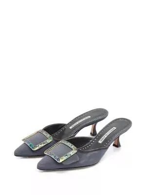 Manolo Blahnik Maysale Pointed-toe Mules