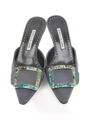 Manolo Blahnik Maysale Pointed-toe Mules