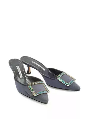 Manolo Blahnik Maysale Pointed-toe Mules