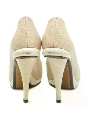 Fendi Lizard-embossed Stiletto Pumps