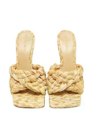Bottega Veneta Lido Raffia Sandals
