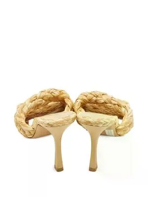 Bottega Veneta Lido Raffia Sandals