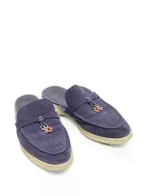 Loro Piana Charms Walk Suede Mules