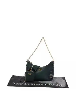 Prada Re-edition 2005 Saffiano Leather Shoulder Bag - Green